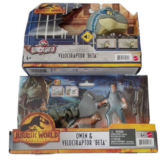 Mattel | Toys | Jurassic World Dominion Velociraptor Rowdy Roars Owen ...